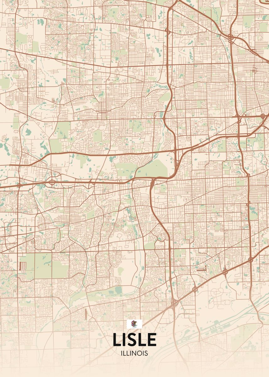 'Lisle IL' Poster, picture, metal print, paint by IMR Designs | Displate