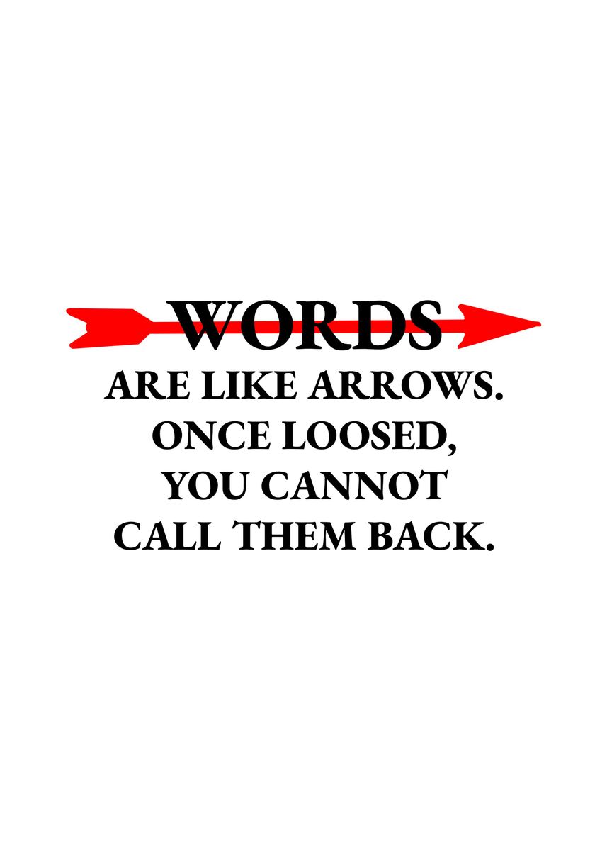 'Words and Arrows' Poster, picture, metal print, paint by ABConcepts ...