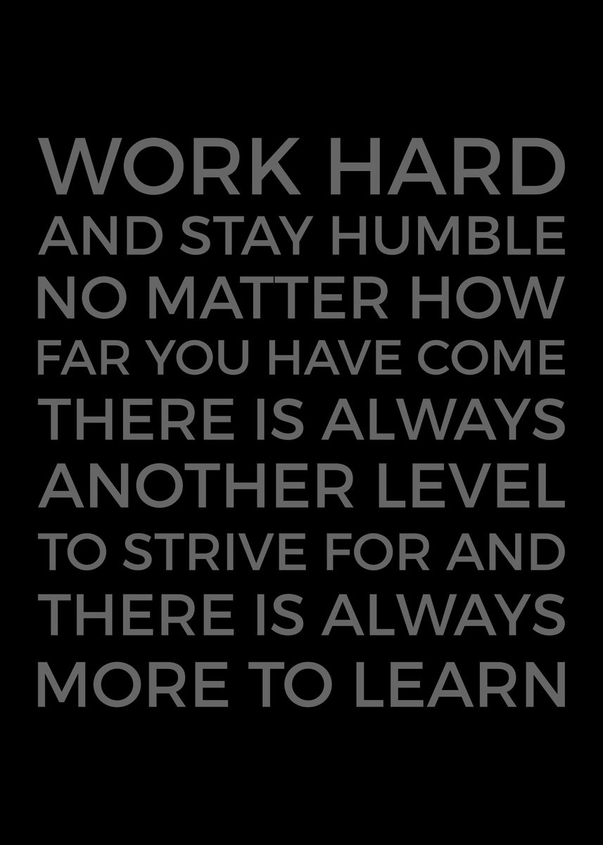 'Work Hard' Poster by albran karan | Displate