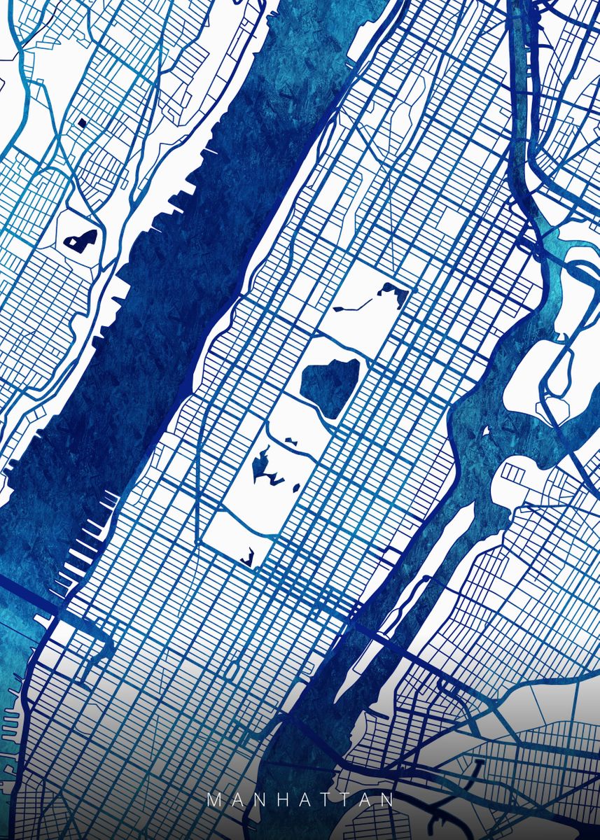 'Manhattan' Poster by Mr Penguin | Displate