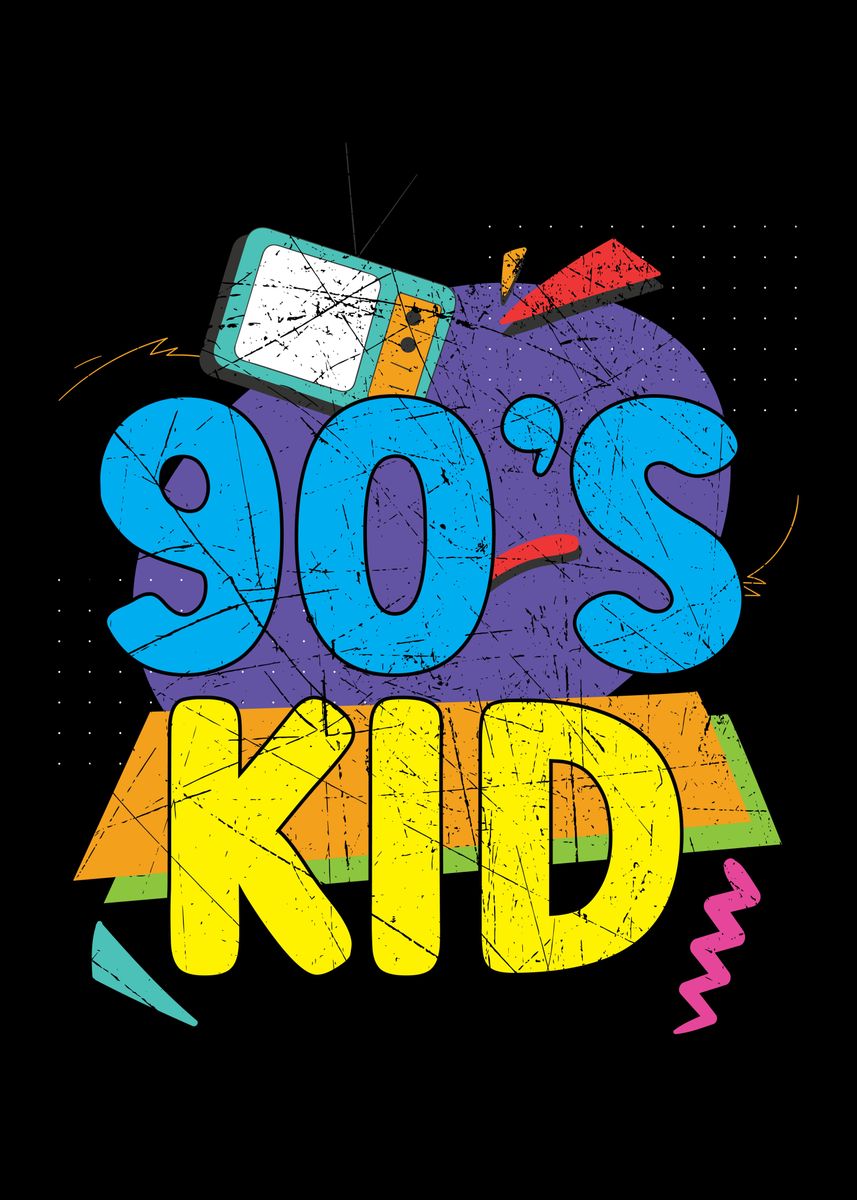 '90s Kid' Poster, picture, metal print, paint by NAO | Displate