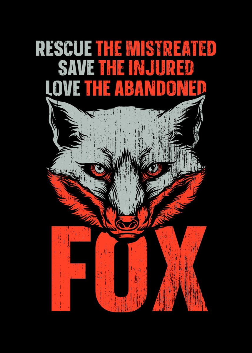 'Fox Foxes' Poster, picture, metal print, paint by Sebastian Wünsche ...