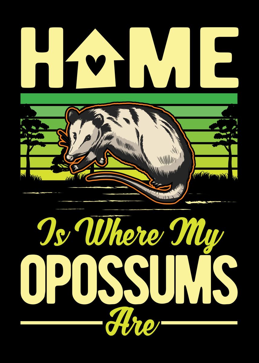 'Opossum Lover Possum Gift' Poster by FavoritePlates | Displate