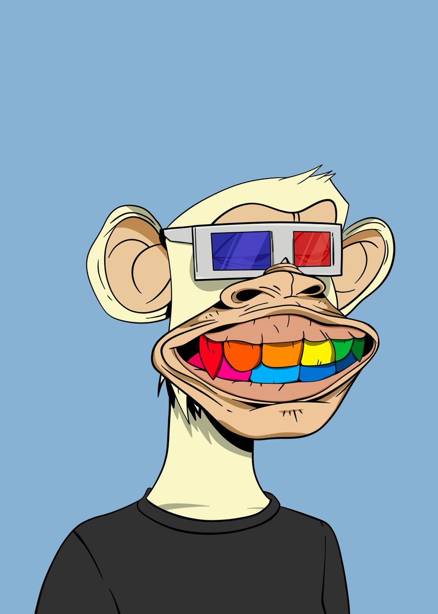 'Bored ape' Poster, picture, metal print, paint by Magic Apes | Displate