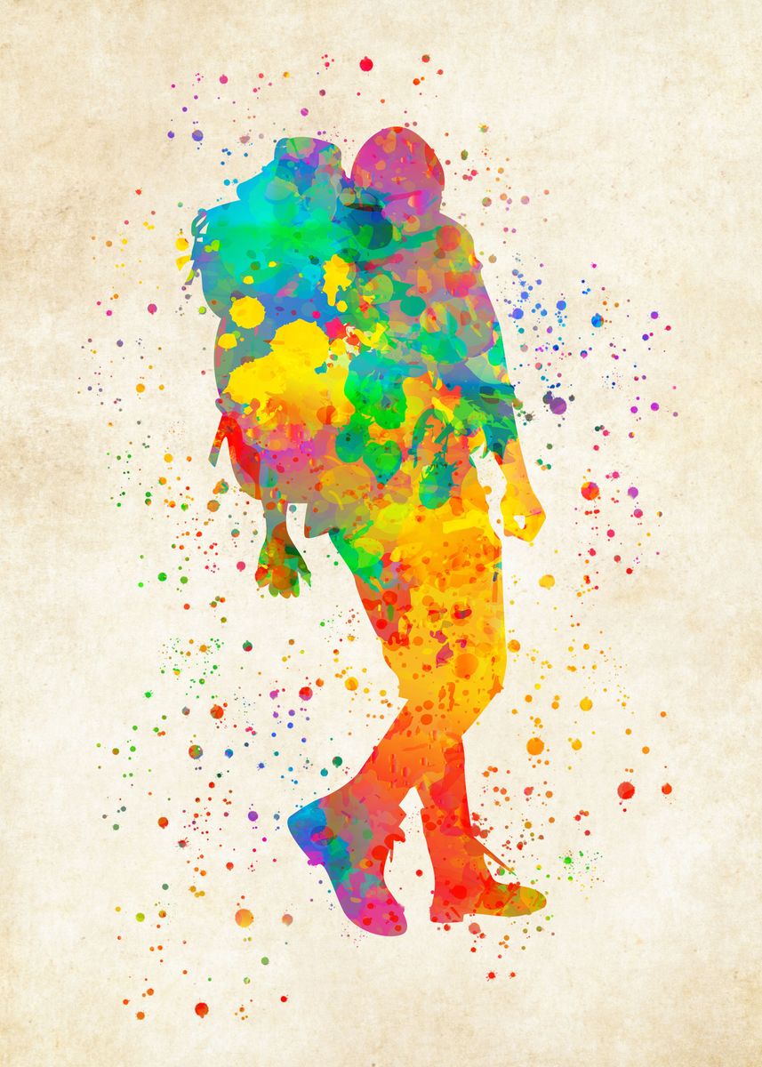 'Backpacker Watercolor' Poster by Ollie Reid | Displate