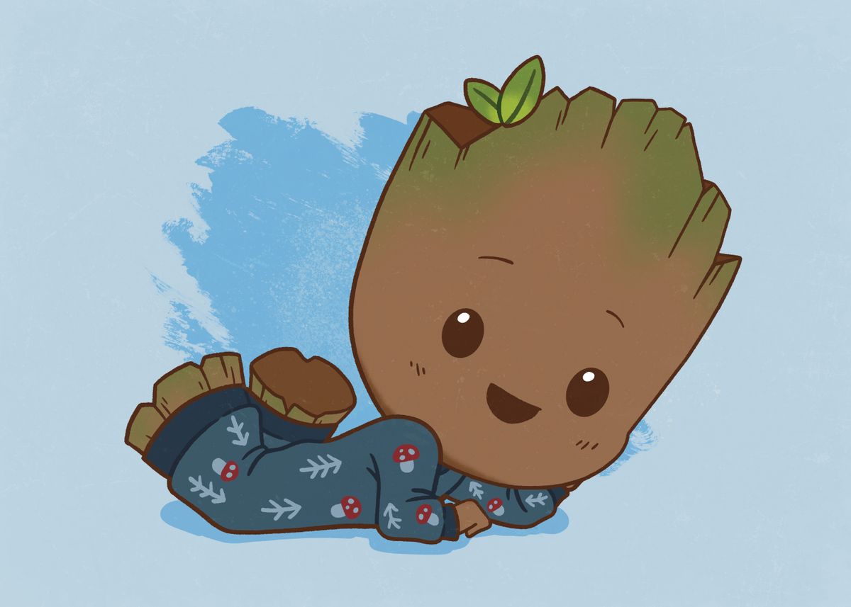 'Cartoon Groot' Poster by Marvel | Displate