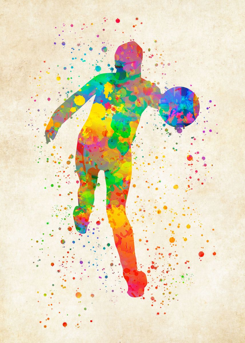 'Bowling Watercolor' Poster by Ollie Reid | Displate