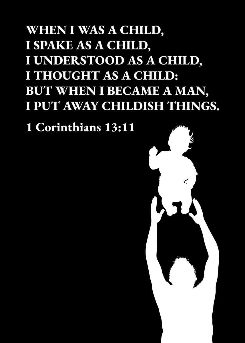 'Put Away Childish Things' Poster, picture, metal print, paint by ...