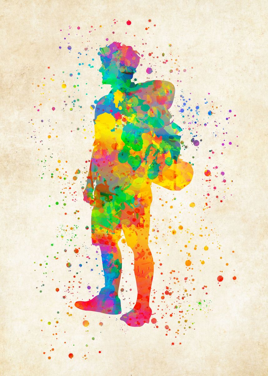 'Backpacker Watercolor' Poster by Ollie Reid | Displate