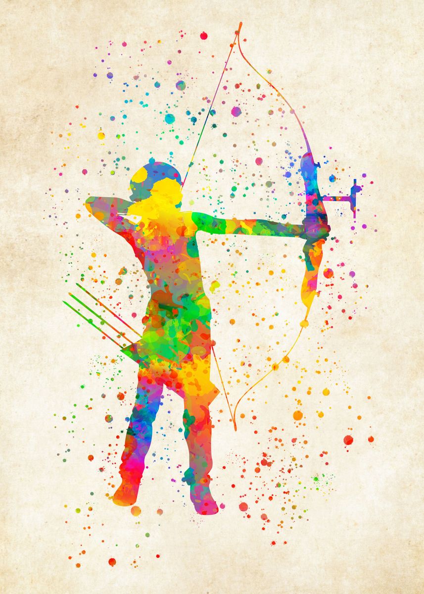 'Archer Watercolor' Poster by Ollie Reid | Displate