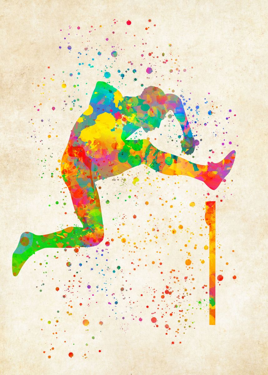 'Athletic Watercolor' Poster by Ollie Reid | Displate