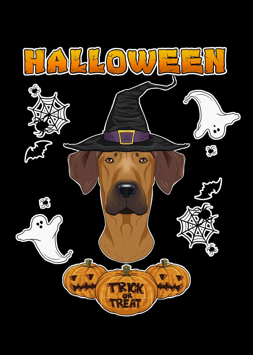 'Rhodesian Ridgeback' Poster, picture, metal print, paint by ...