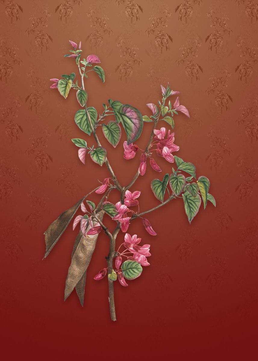 'Judas Tree on Falu Red' Poster, picture, metal print, paint by Holy ...