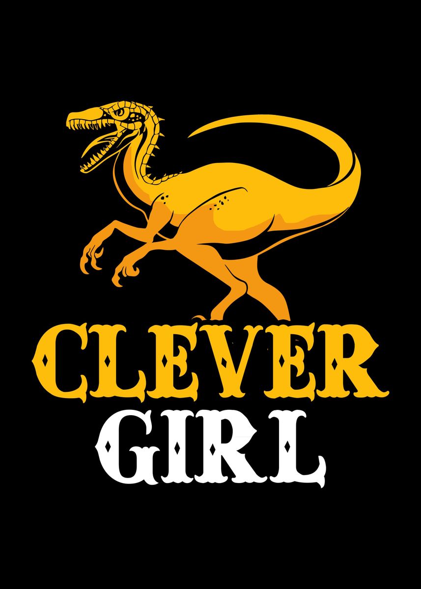 'Velociraptor Clever Dino' Poster by FunnyGifts | Displate