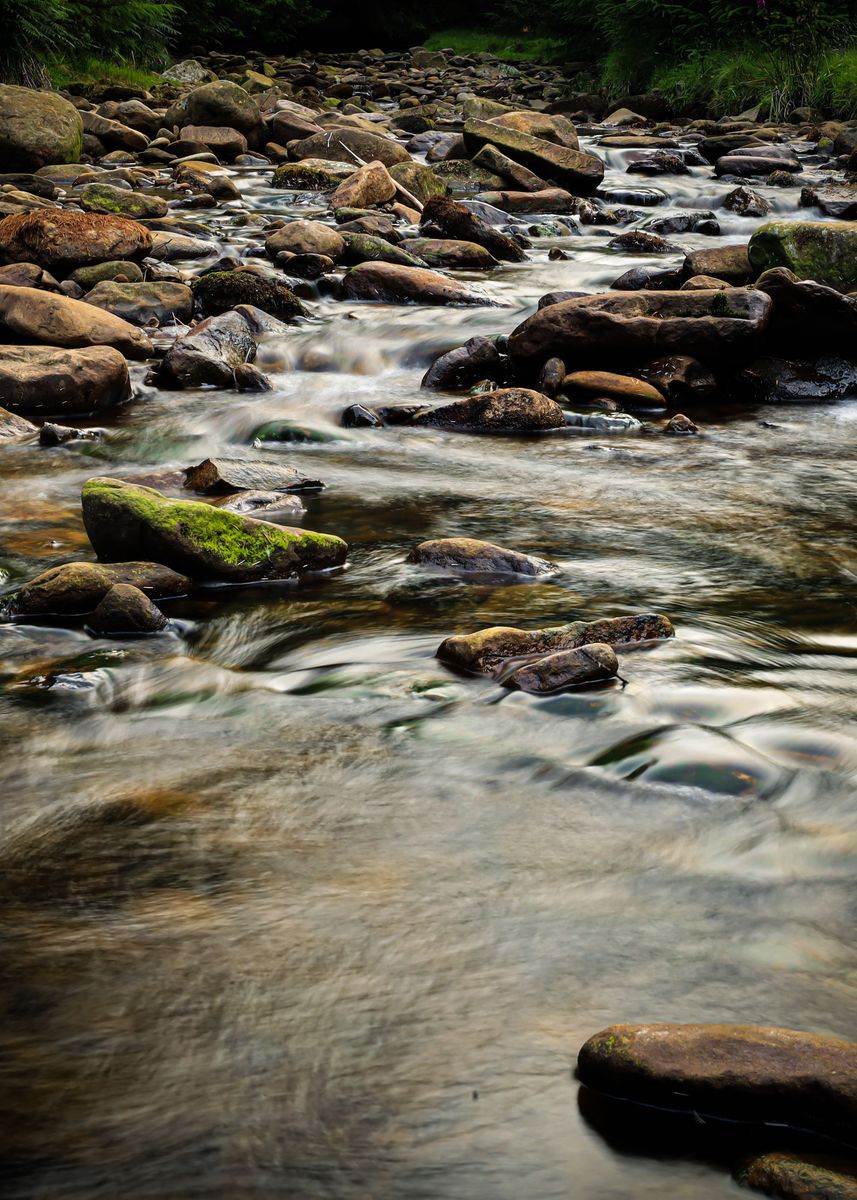 'Rocky stream' Poster, picture, metal print, paint by Kieron Watson ...