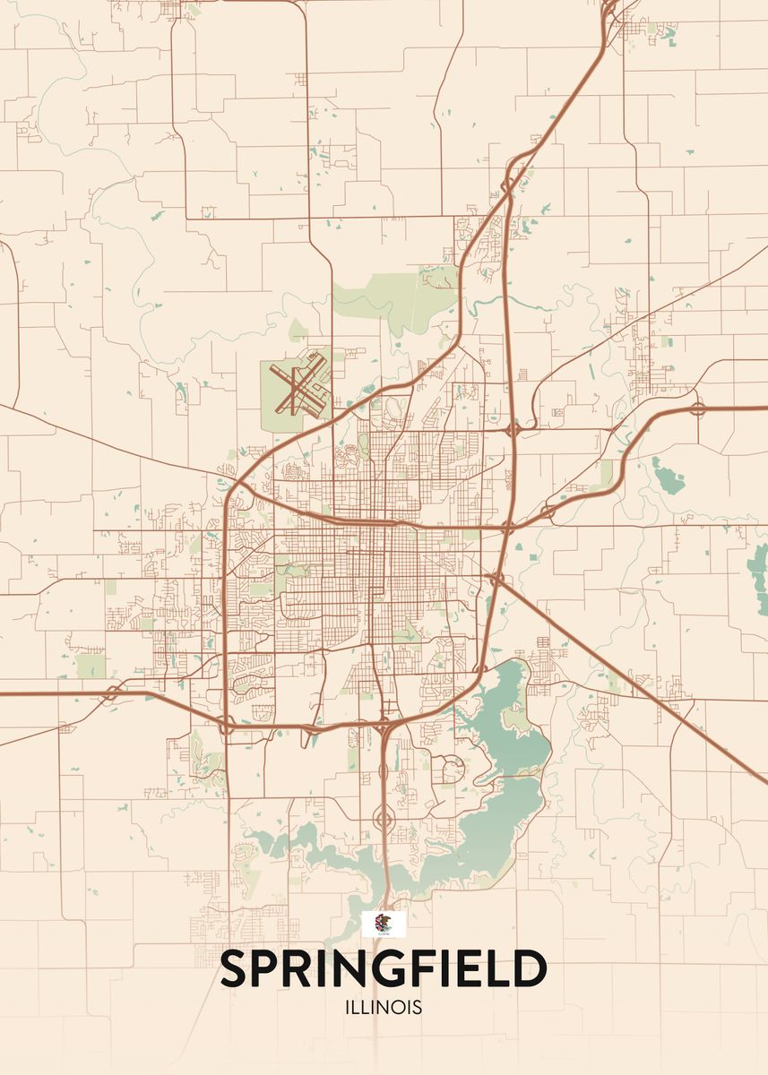 'Springfield IL' Poster, picture, metal print, paint by IMR Designs ...