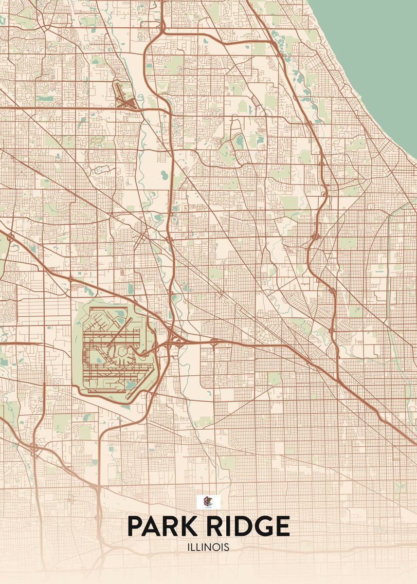 'Park Ridge IL' Poster, picture, metal print, paint by IMR Designs ...