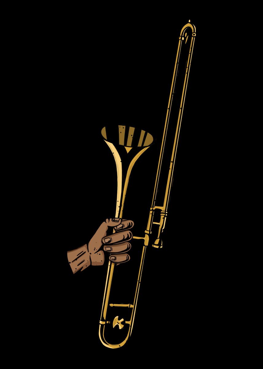 'Trombone Trombonist Brass' Poster, picture, metal print, paint by ...