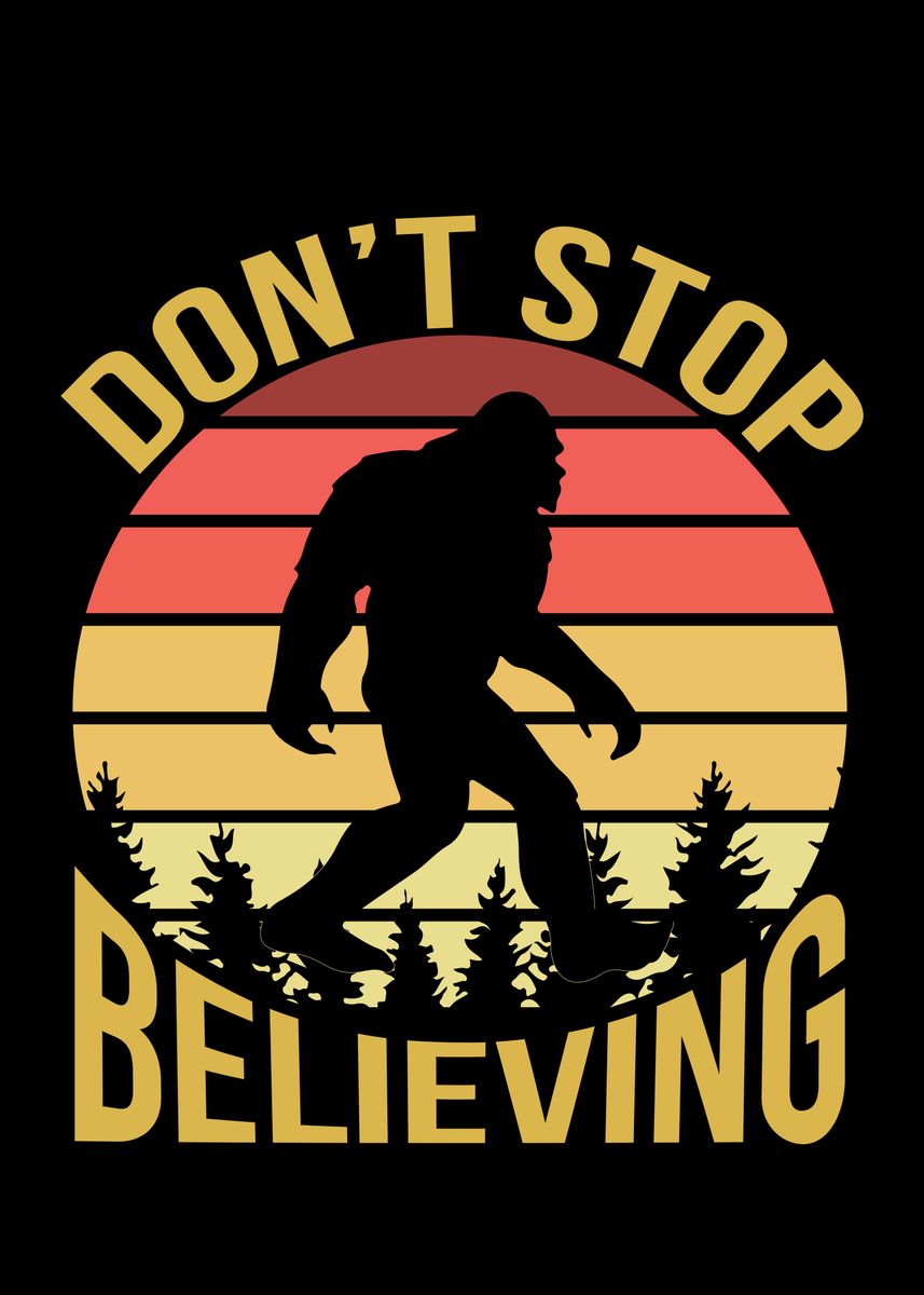 'Retro Dont Stop Believing' Poster by Yates Madeline | Displate