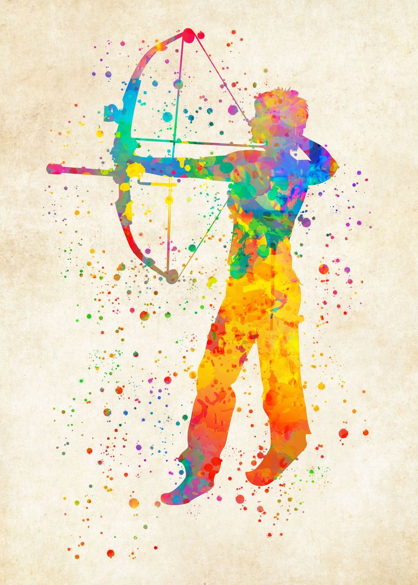 'Archer Watercolor' Poster by Ollie Reid | Displate