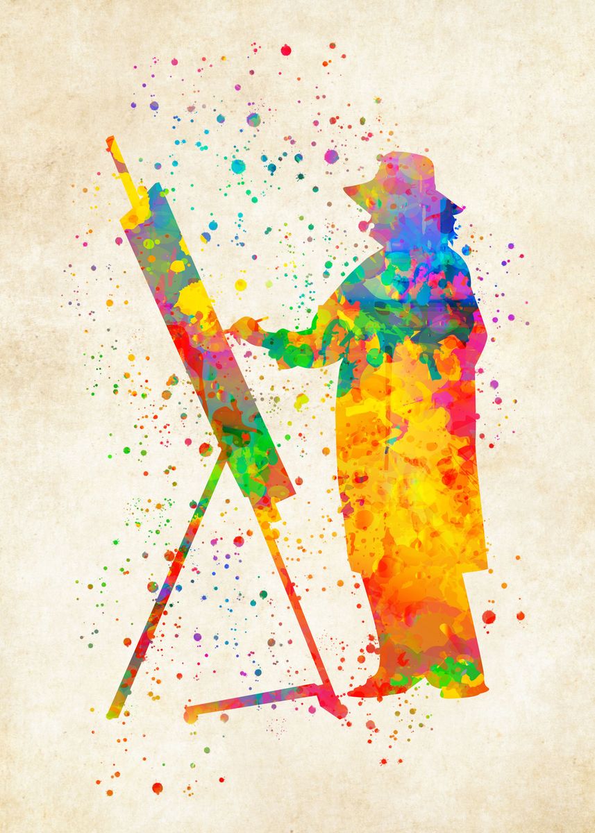 'Artist Watercolor' Poster, picture, metal print, paint by Ollie Reid ...