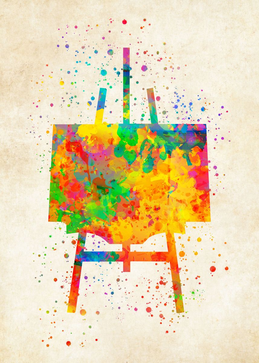 'Artist Watercolor' Poster, picture, metal print, paint by Ollie Reid ...