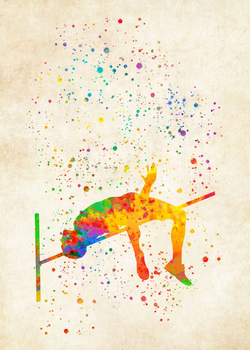 'Athletic Watercolor' Poster by Ollie Reid | Displate