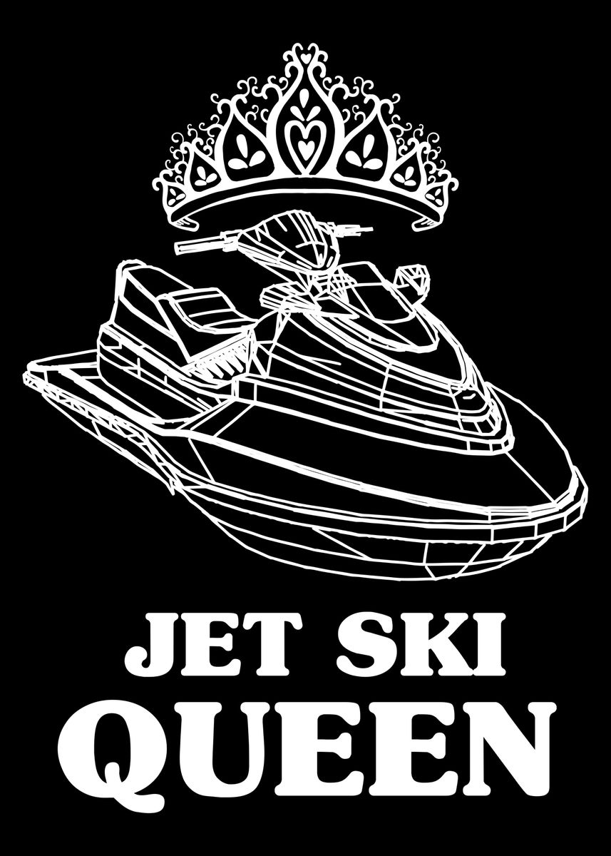 'Jet Ski' Poster, picture, metal print, paint by CrazySquirrel | Displate