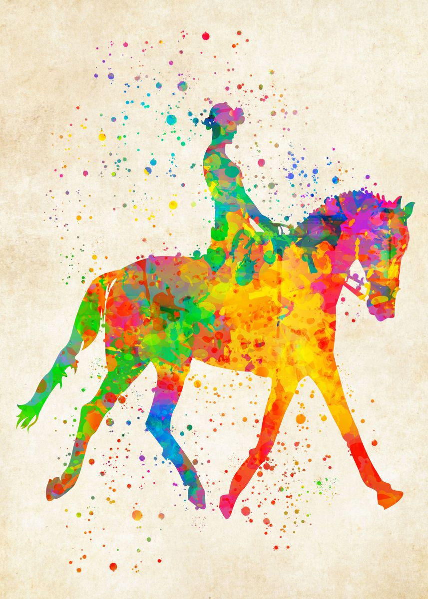 'Cowboy watercolor' Poster, picture, metal print, paint by Ollie Reid ...