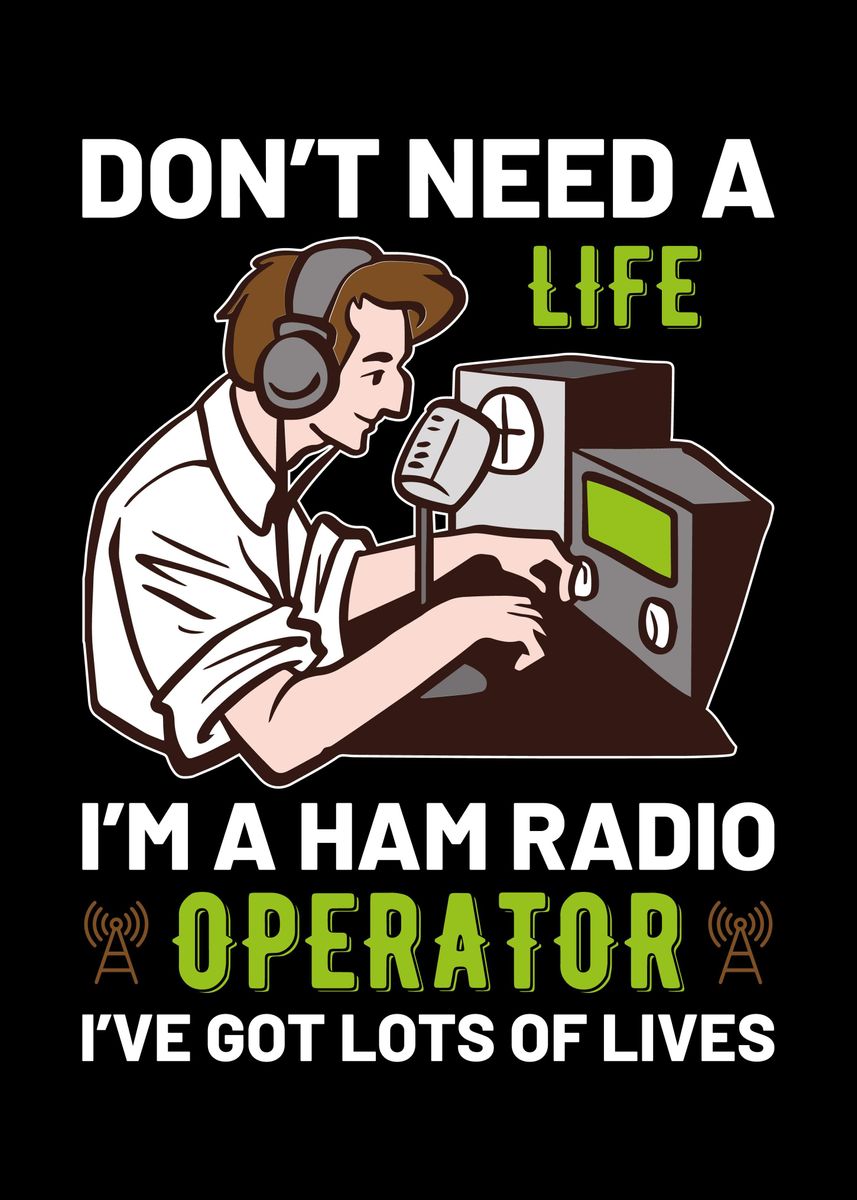 'Ham Radio Operator' Poster by Sebastian Wünsche | Displate