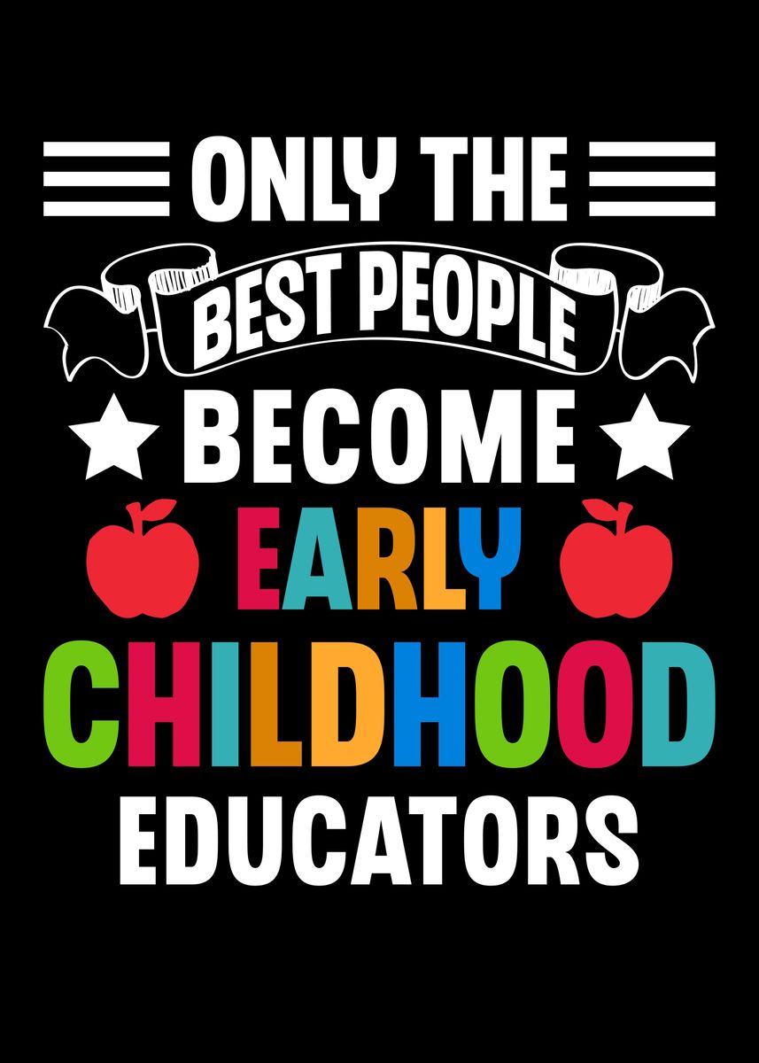 'Early Childhood Educator' Poster by Lukes Pixel Studio | Displate