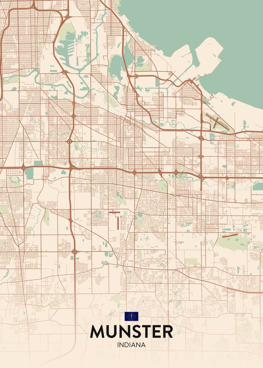 'Munster IN' Poster by IMR Designs | Displate