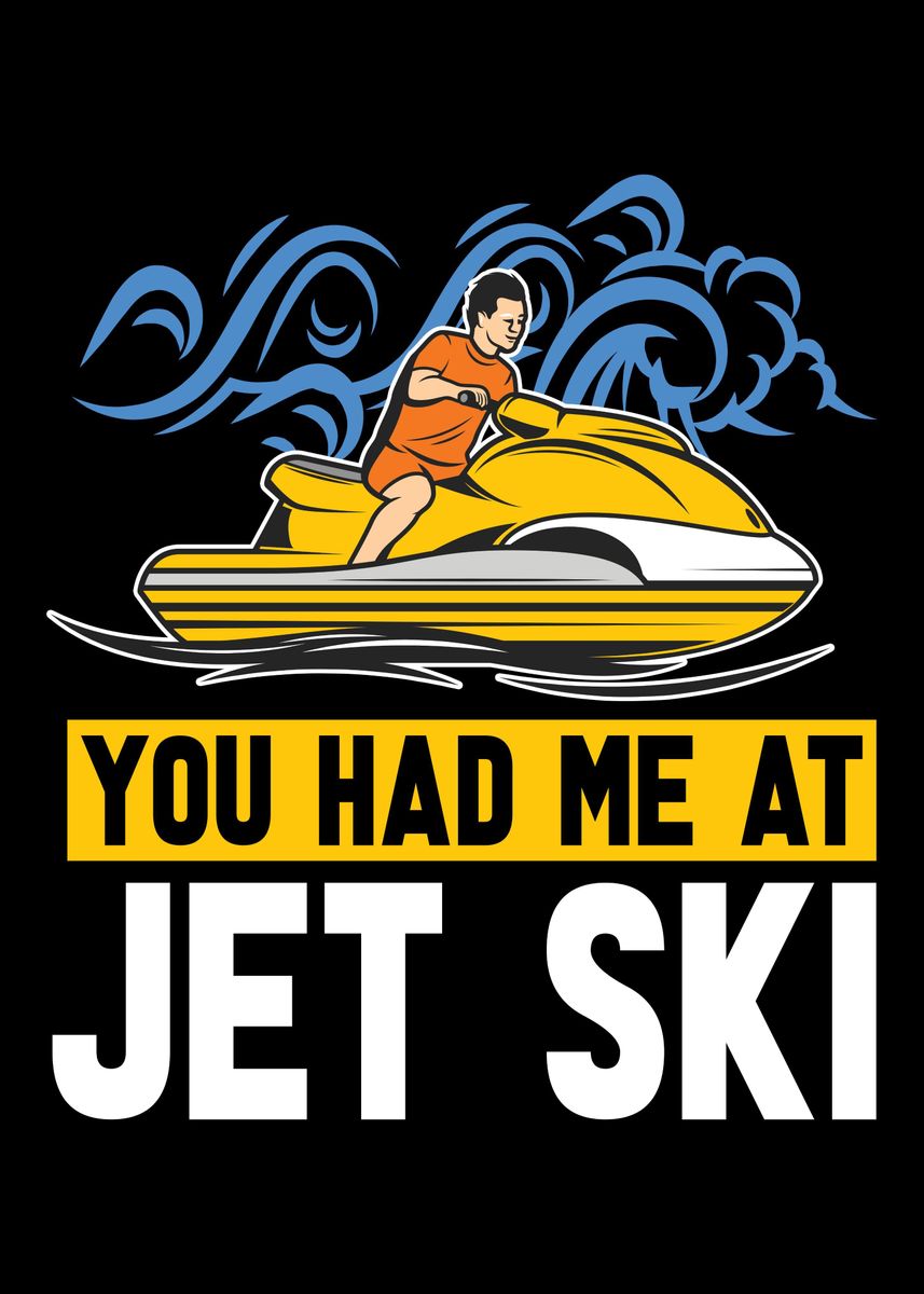 'Jet Ski' Poster, picture, metal print, paint by CrazySquirrel | Displate