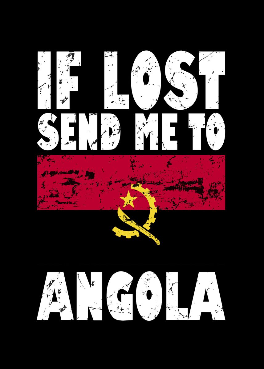 'Angola Flag Saying' Poster by schmugo | Displate