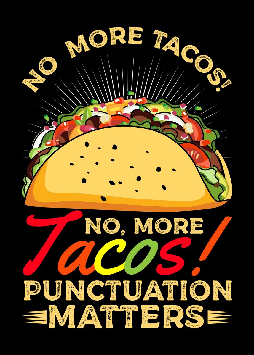 'Taco English Grammar' Poster by professionaldesigns | Displate