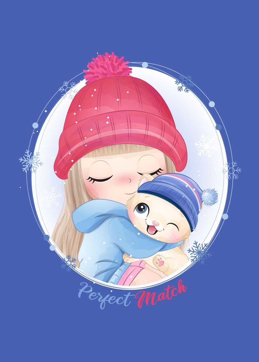 'Perfect match' Poster, picture, metal print, paint by Tony Lee | Displate