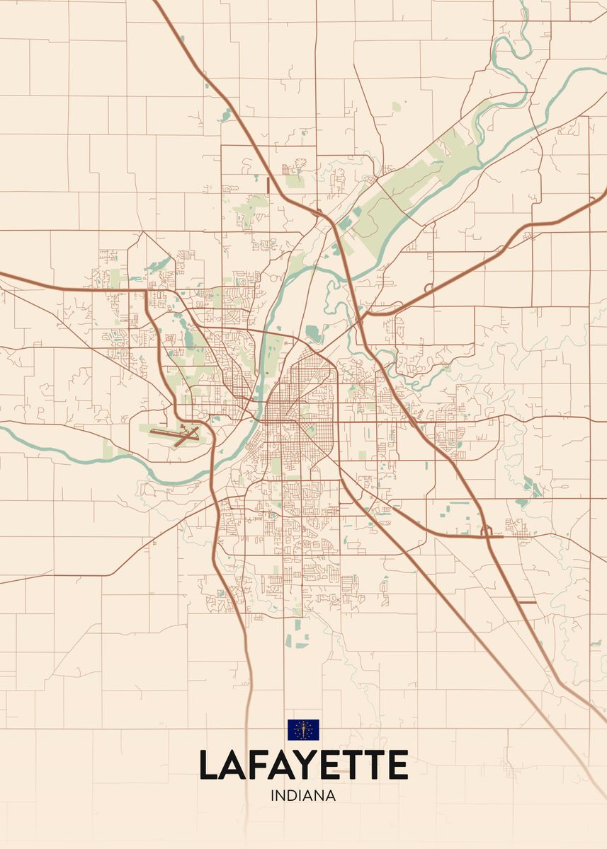 'Lafayette IN' Poster by IMR Designs | Displate