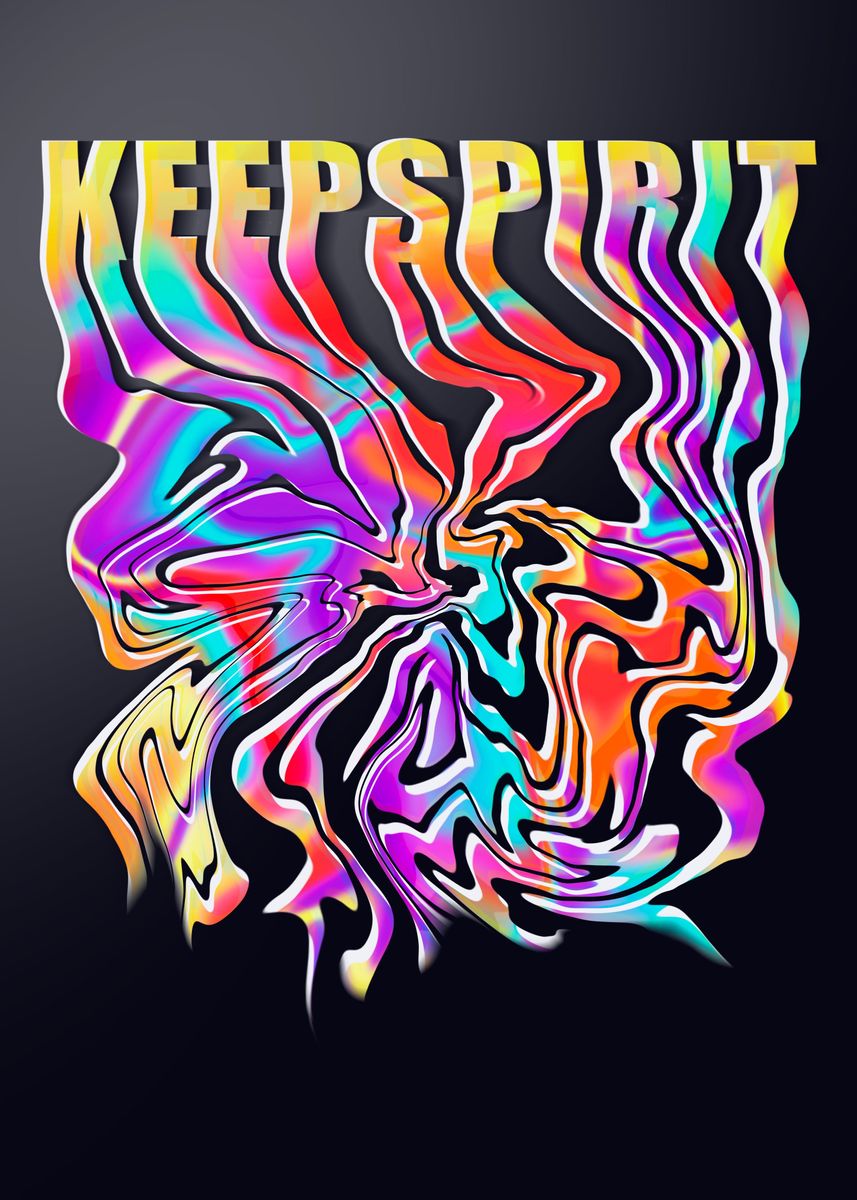'Keep spirit' Poster, picture, metal print, paint by Elz art | Displate