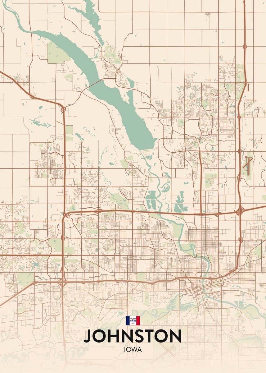 'Johnston IA' Poster, picture, metal print, paint by IMR Designs | Displate