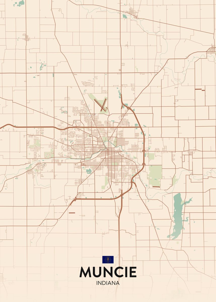 'Muncie IN' Poster by IMR Designs | Displate