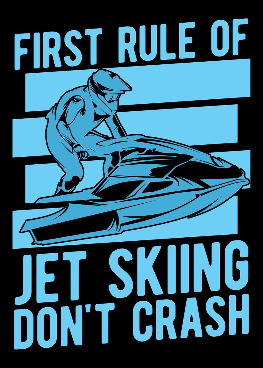 'Jet Ski' Poster, picture, metal print, paint by CrazySquirrel | Displate