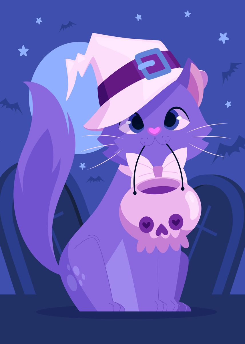 'Halloween Cat' Poster by Le Duc Hiep | Displate