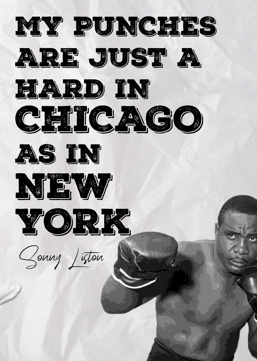 'Work Hard Boxing Quote' Poster, picture, metal print, paint by ...