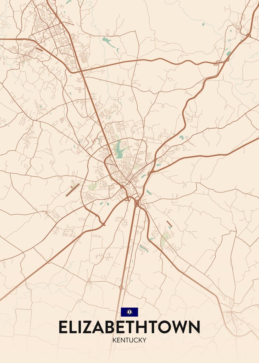 'Elizabethtown KY' Poster by IMR Designs | Displate