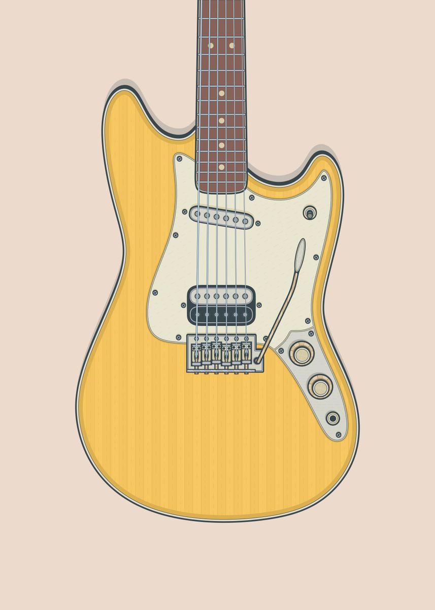'Cyclone Guitar' Poster by Milhad Art | Displate