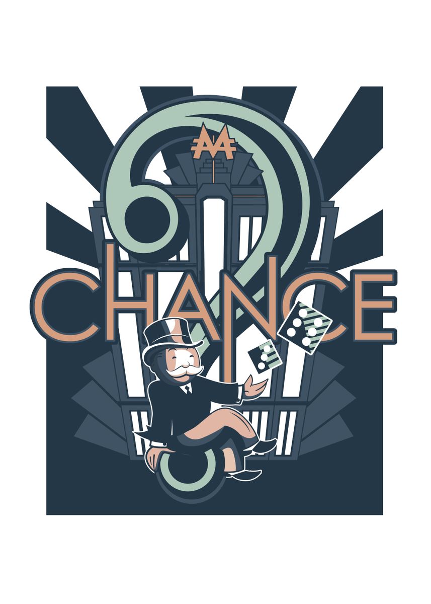 'Chance' Poster, picture, metal print, paint by Monopoly | Displate