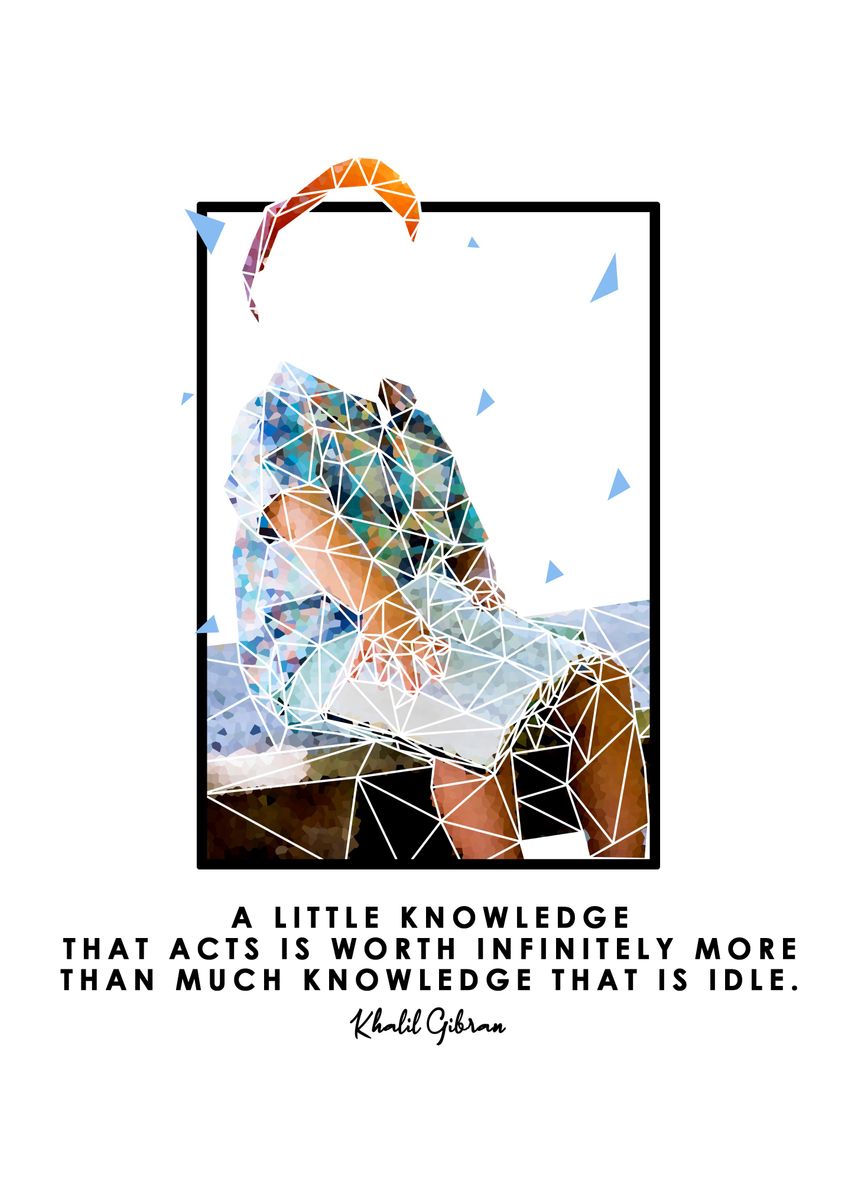 'KNOWLEDGE' Poster, picture, metal print, paint by MoveUp | Displate