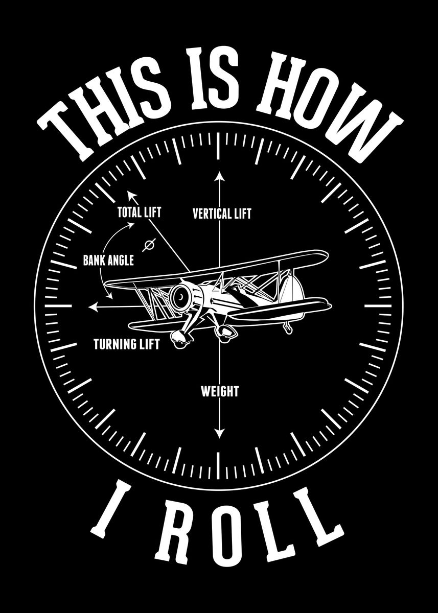 'Airplane Turn Forces' Poster, picture, metal print, paint by ...