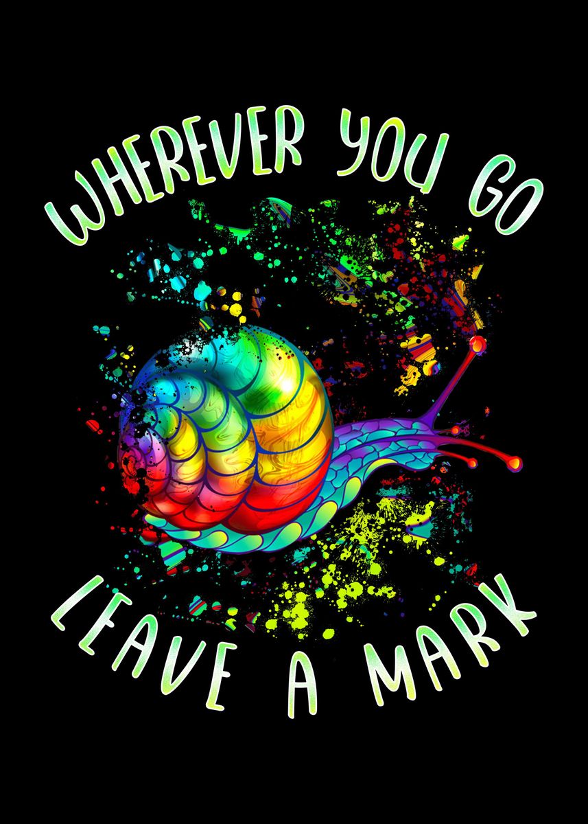 'Snail Gardener Snails' Poster, picture, metal print, paint by ...