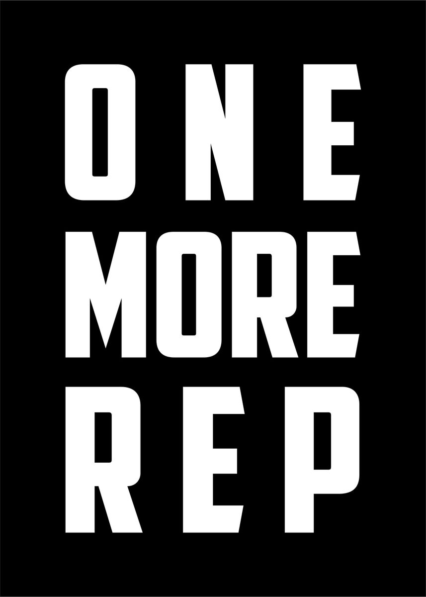 'One More Rep' Poster, picture, metal print, paint by albran karan ...